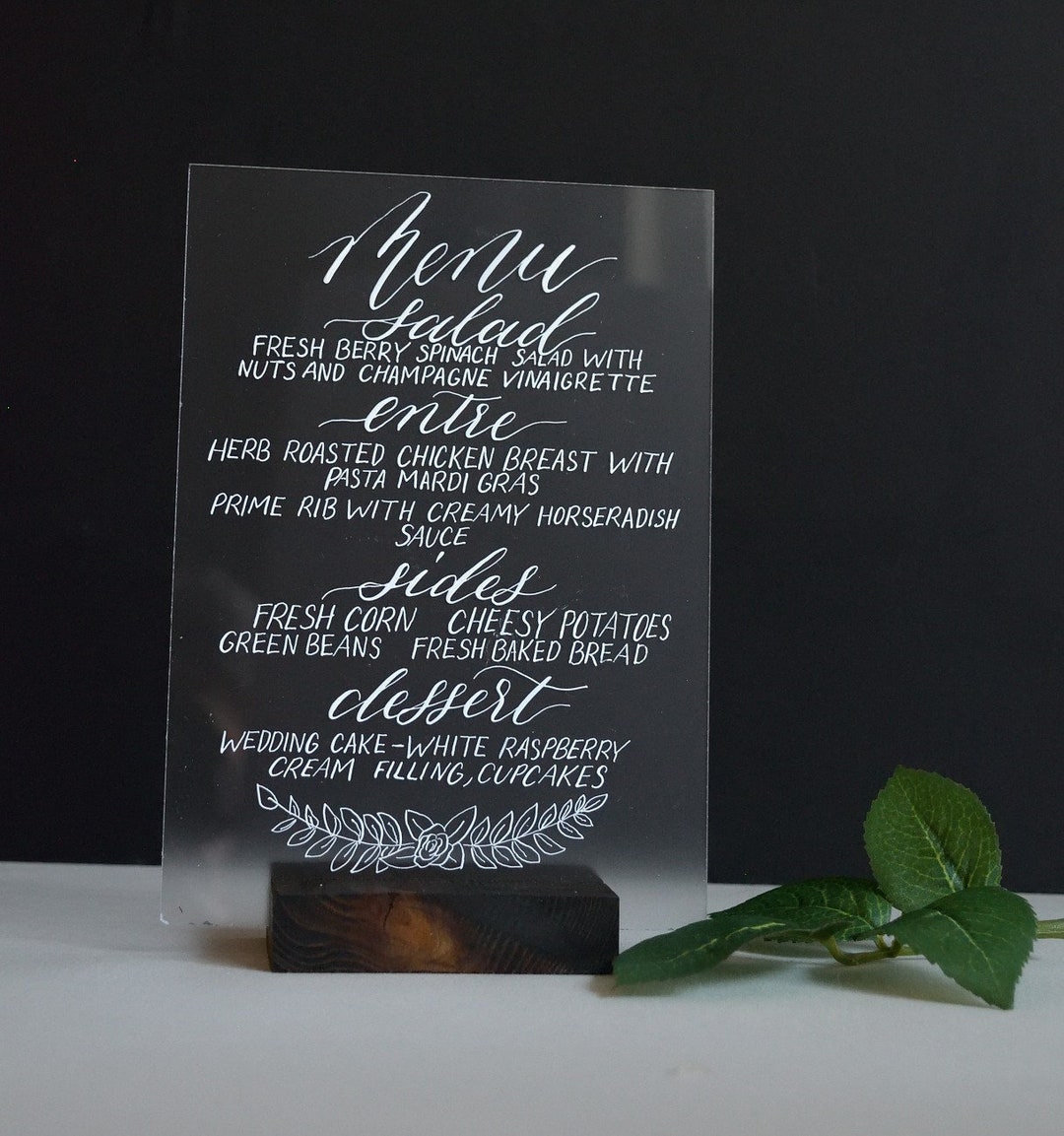 Dinner Menu Sign / Wedding Calligraphy Signs / Menu Sign for - Etsy
