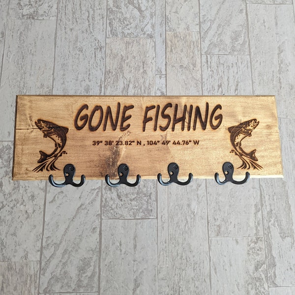 Gone Fishing Coat Rack - Etsy