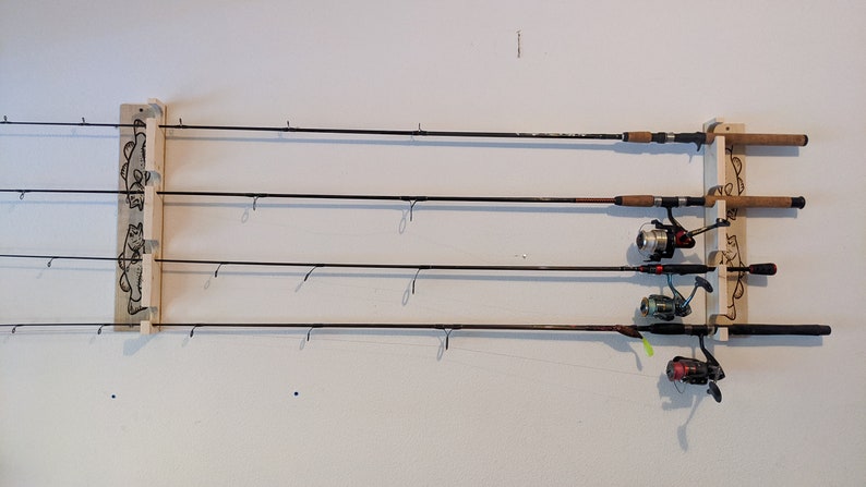 Wall Mount Fishing Rod Holder | Etsy
