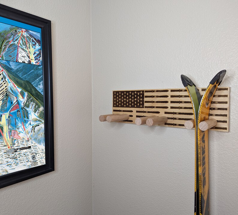 Wall Mounted Ski Rack - Etsy