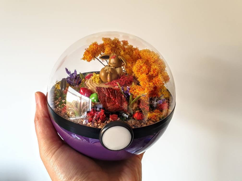 Pokemon Terrarium / Pokeball Diorama / 10cm/4inch & 12cm/4.7inch ...
