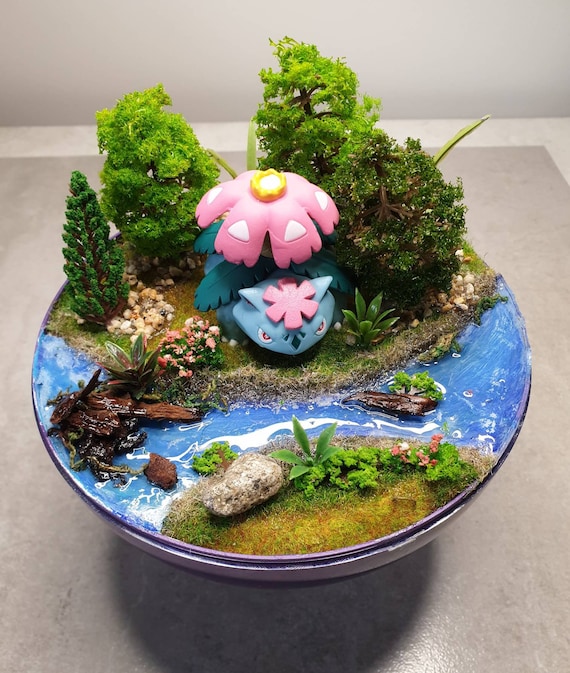 Huge Pokemon Terrarium/ Pokeball Diorama / Forest Lake 14cm / - Etsy ...