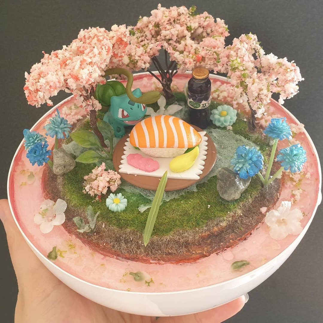 Huge Pokemon Terrarium, 15.6cm / 6.1inch, Pokeball Diorama, Cherry ...