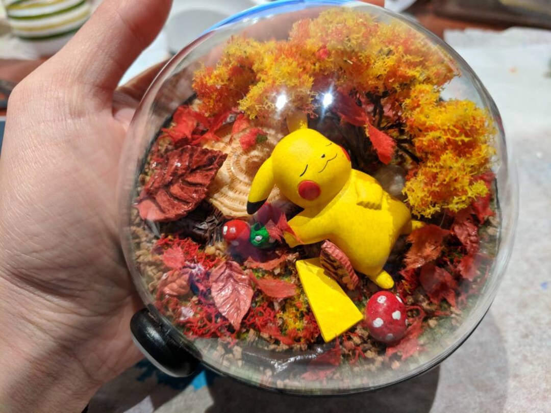 Pokemon Terrarium / Pokeball /diorama / Maple Autumn Forest Display ...