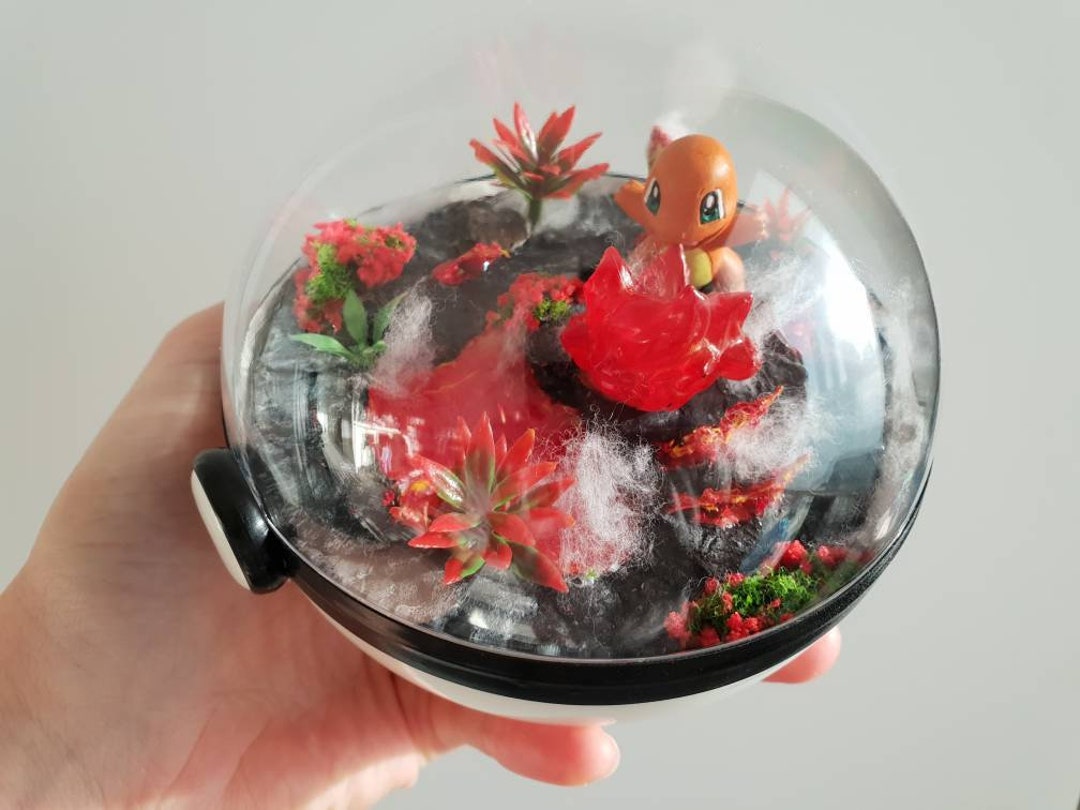 Pokemon Terrarium, Pokeball Diorama, 10cm, 4 Inches, Charmander Lava ...