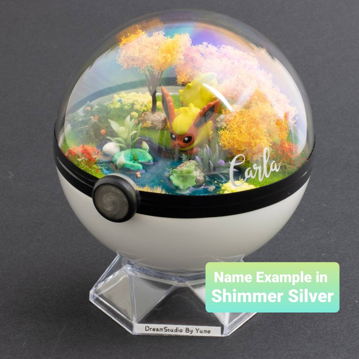 Pokemon Terrarium, Pokeball Diorama in Autumn Stream Terrain, Two ...