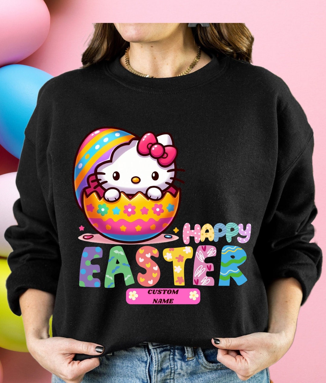 Happy Easter Custom T-shirts, Easter Bunny Baby Onesie, Hello Kitty ...