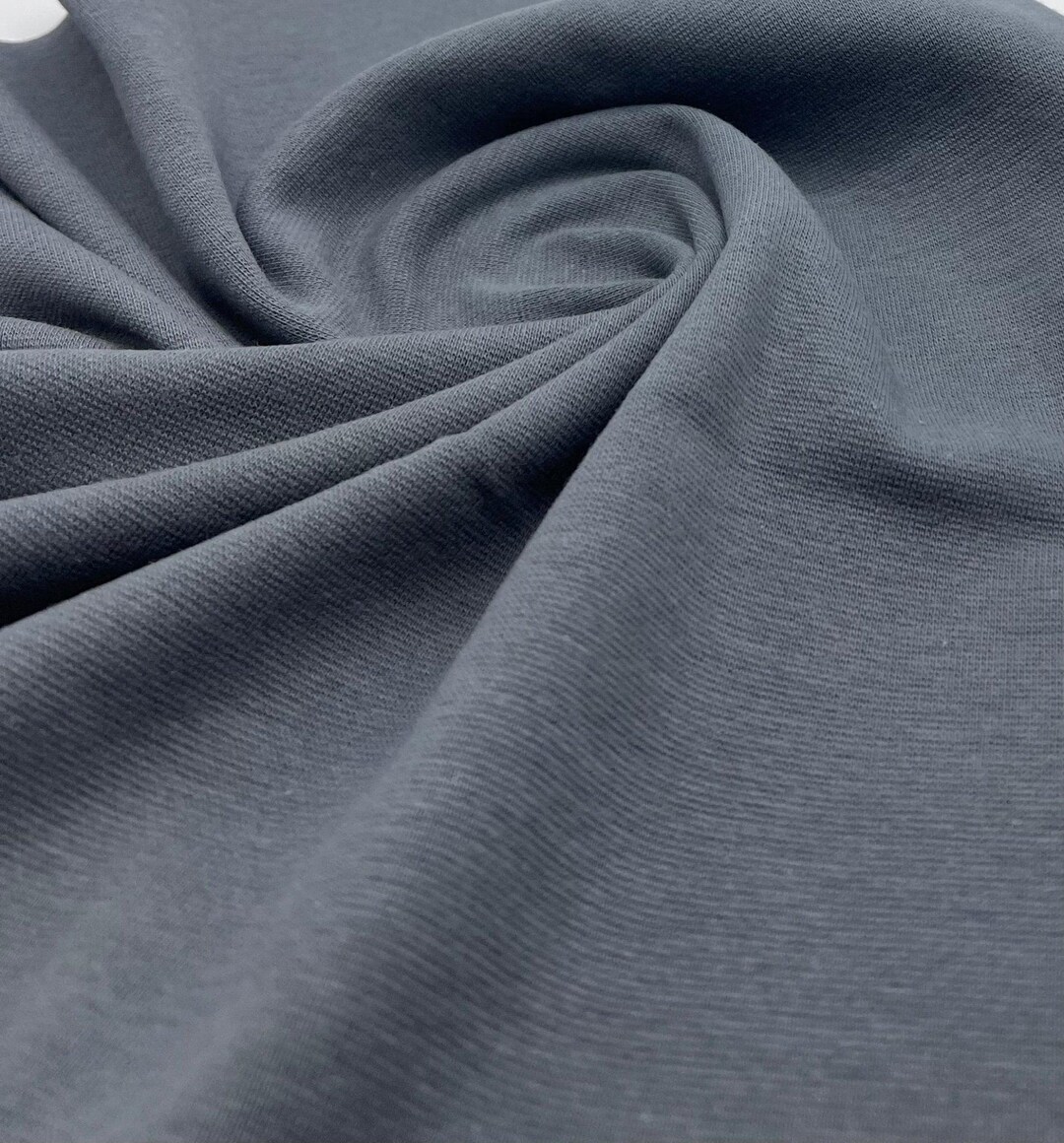 Grey Jersey Cuffing Ribbing Fabric 270 GSM Cotton Knit 70cm Wide - Etsy