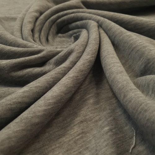 French Terry Loopback Cotton Jersey Fabric Solid Plain | Etsy UK