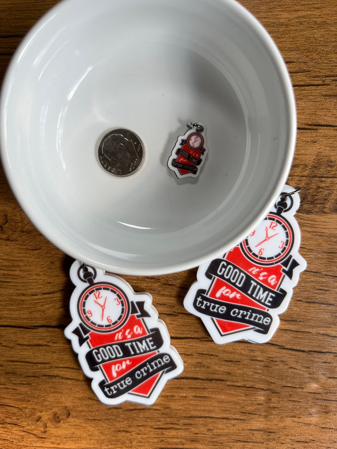 True Crime Acrylic Charm. Acrylic Charms for Jewelry Making, Backpacks ...