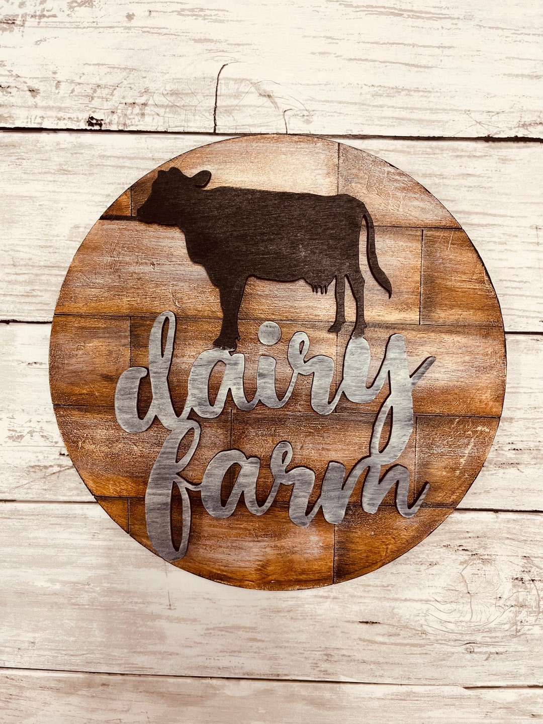 Farmhouse Wreath Signs Hand Painted Dairy Farm Sign Laser - Etsy