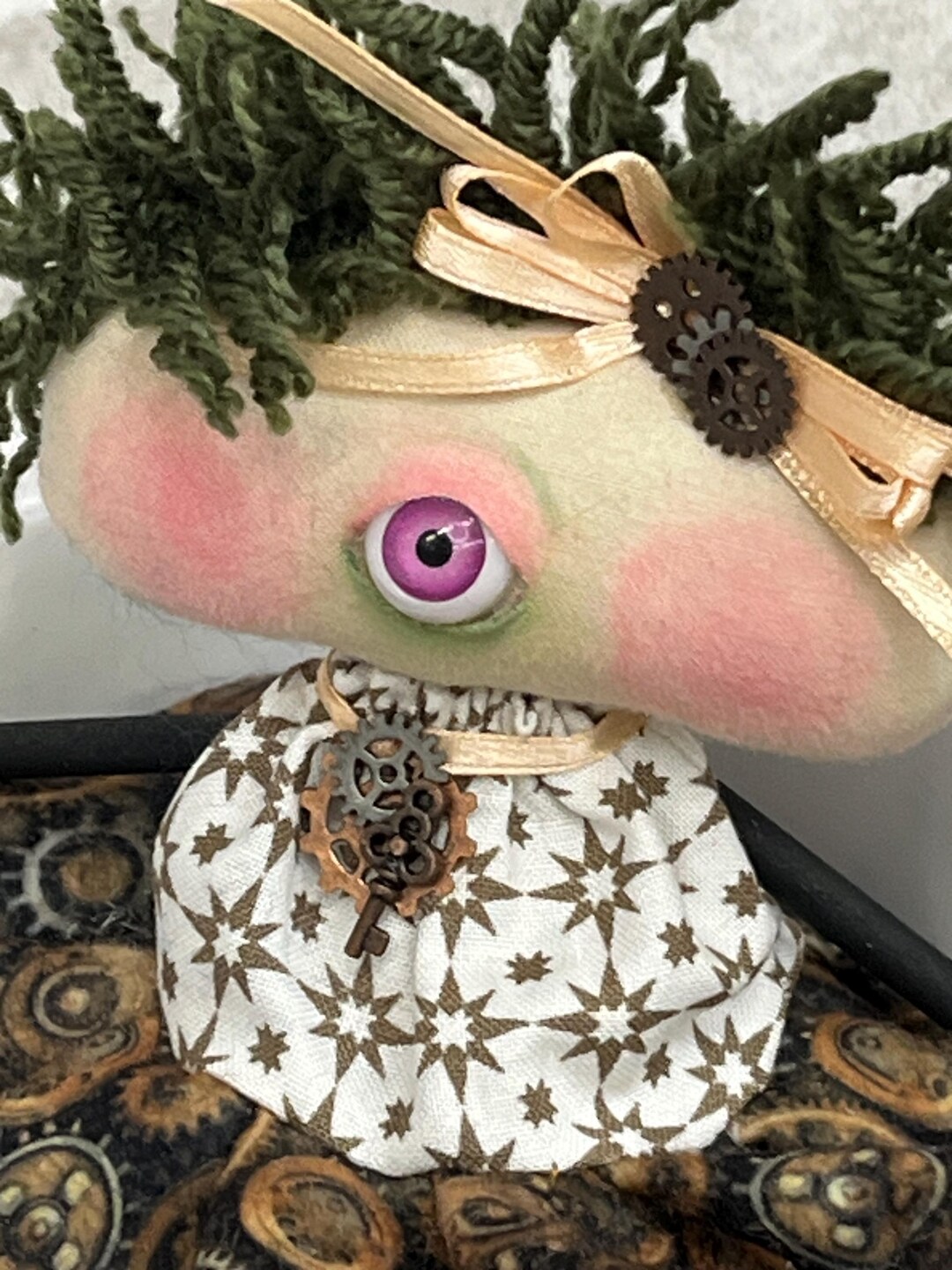 Blinka Gearhart - Cyclops Fright Stitches Doll, Handmade Gothic Art ...