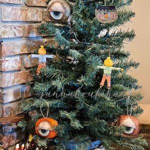 Primitive Eyeball Ornaments 4 Pcs, Cloth, Goth, Horror, Tiered Tray ...