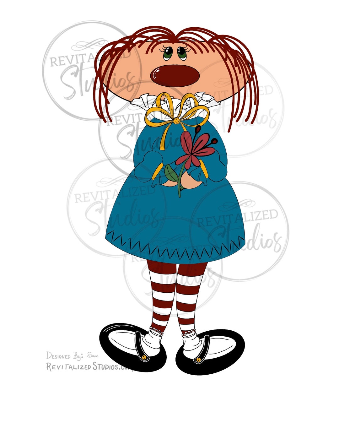 Primitive Raggedy Ann Digital Download Door Hanger Template SVG, PNG ...
