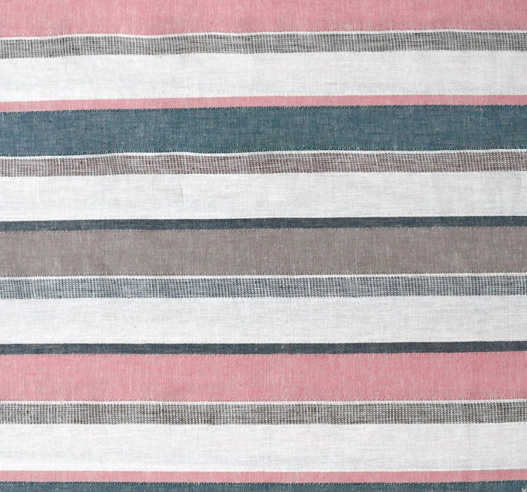 Denim Striped Linen/cotton-1/2 Meter - Etsy