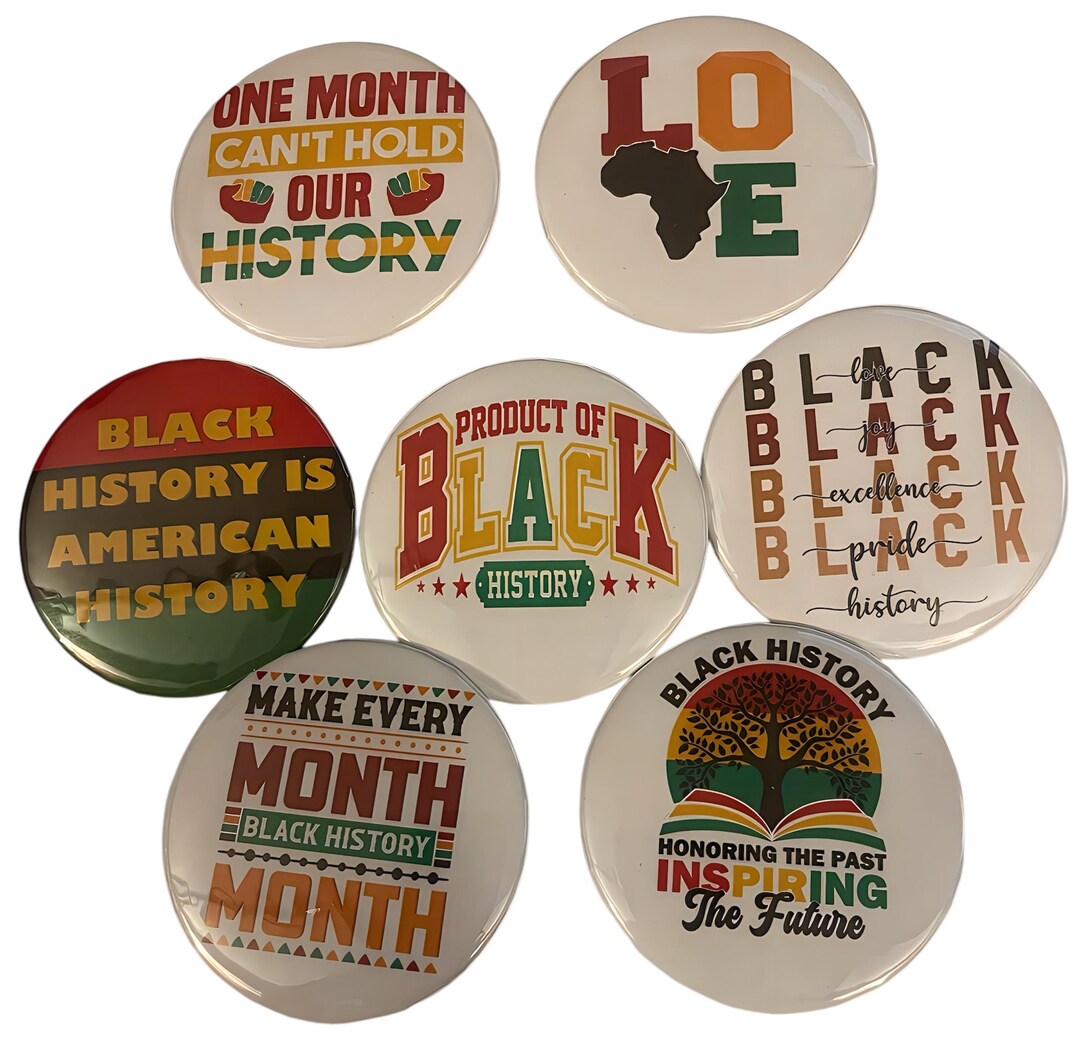 Black History Buttons (7 in the Set, 2.25”) Full Color Buttons - Etsy