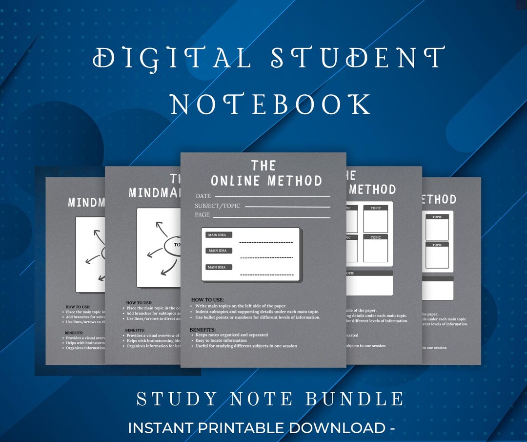 Digital Note Taking Goodnotes Notability Template College Student, iPad ...