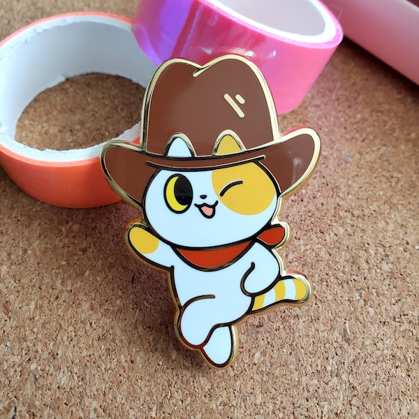 Cowboy Enamel Pin - Etsy