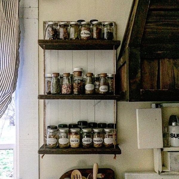 Spice Rack Wall Mount - Etsy