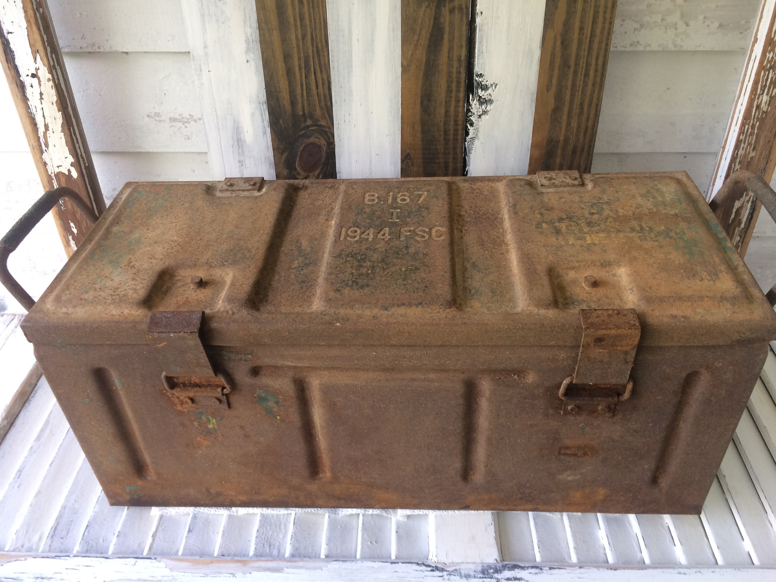 Vintage metal army WWII tool box | Etsy