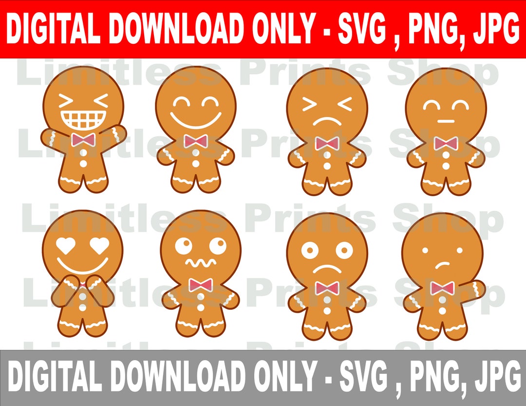Gingerbread Man SVG File, Christmas SVG, Digital Download for Cricut ...