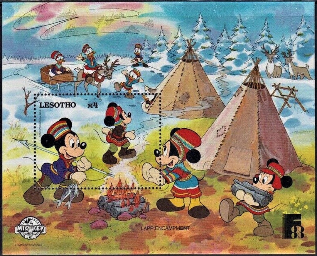 Finland Landmarks Disney 1988 Lesotho Block Briefmarke Scott 649 MNH ...