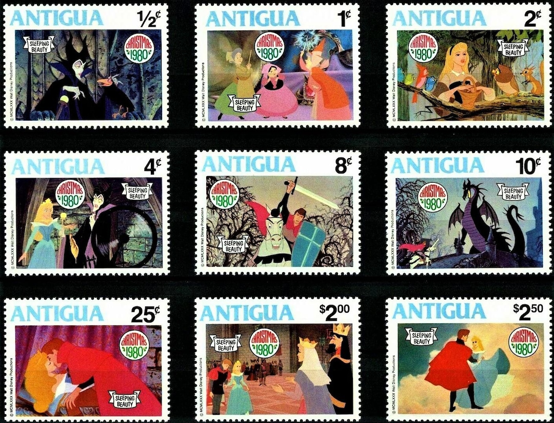 RARE Disney Antigua 1980 Christmas - a Souvenir Sheet & Sets of 6 or 9 ...
