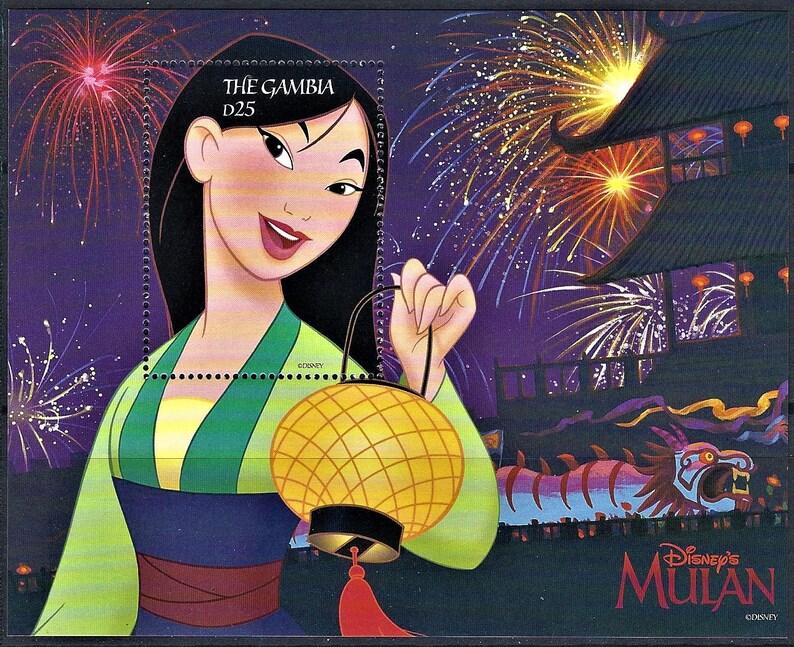 Disney Mulan 1998 Gambia 2 Mini Sheets of 8 Stamps & 4 Souvenir Sheets ...