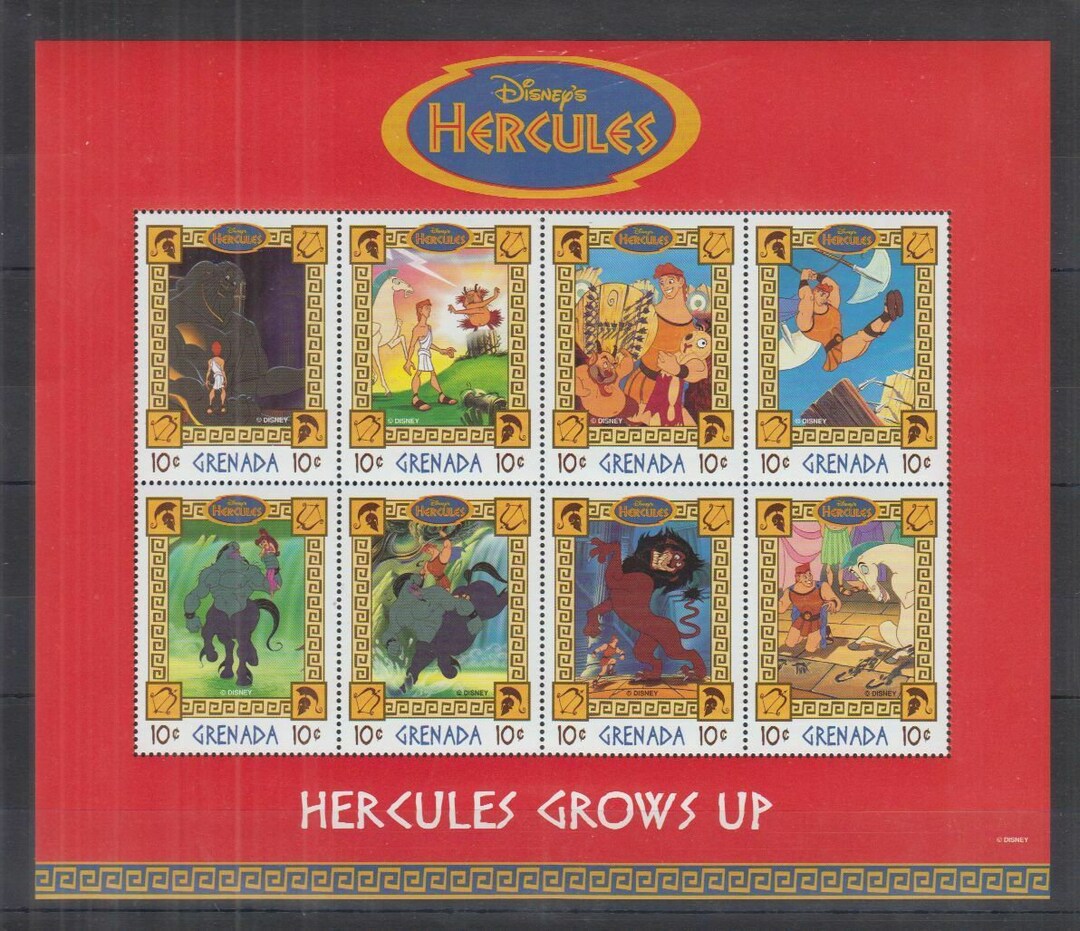 Disney Hercules 1998 #1-3 Mini-sheets of 8 Stamps and 6 Souvenir Sheets ...