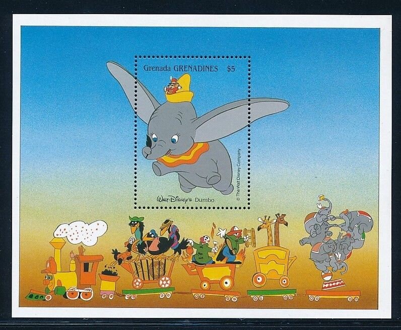 Five 41c Walt Disney's Dumbo Stamps . Unused US Postage Stamps ...