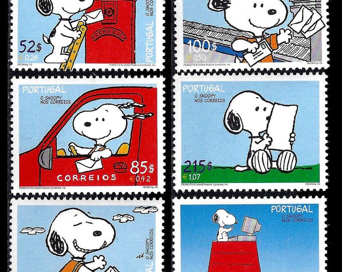 Portugal 2000 Set of 6 Postage Stamps Scott #2388-93 MNH Peanuts ...