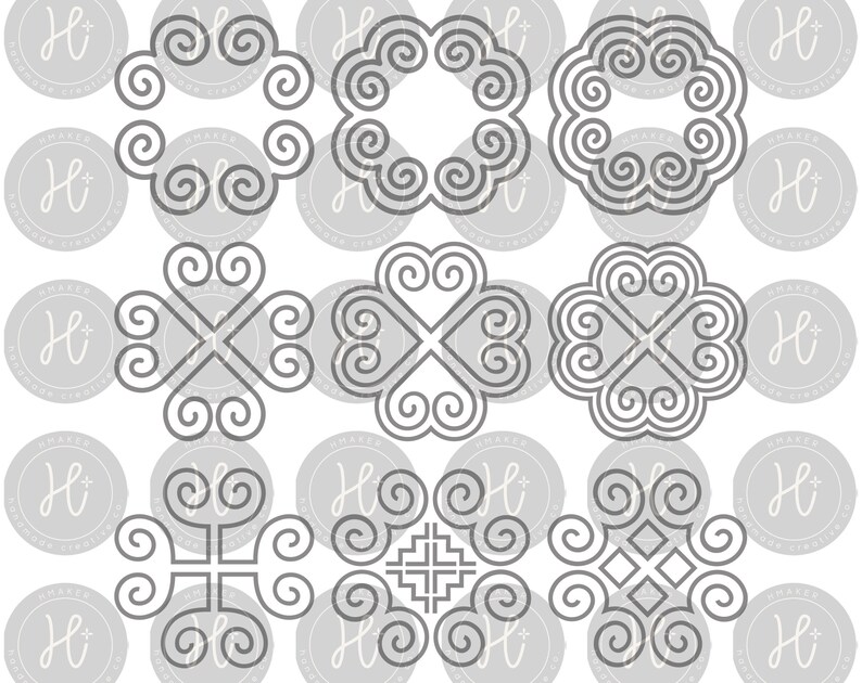 Hmong Motif SVG 37 Piece Bundle Hmong Pattern for T-shirt - Etsy