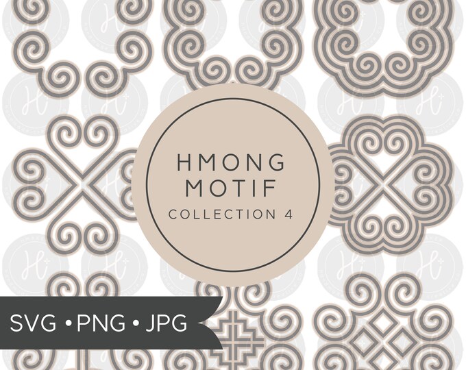 Hmong Motif and Pattern SVG Collection 4 Hmong Elephant - Etsy
