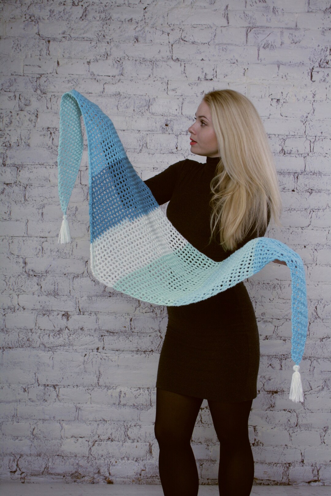 Acrylic Crochet Shawl Simple Pattern - Etsy