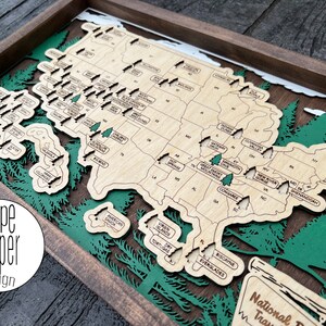 National Parks Travel Map With Personalization! - Etsy
