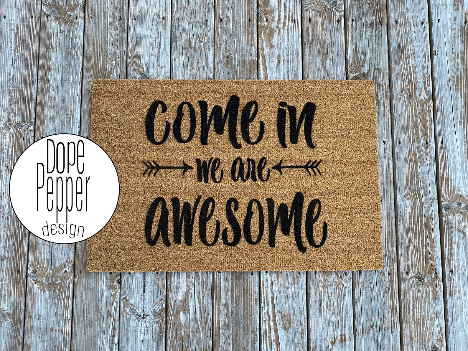 Come in we are awesome Doormat Housewarming Gift Wedding | Etsy