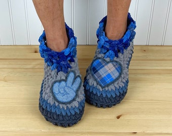 Peace Sign Slippers - Etsy