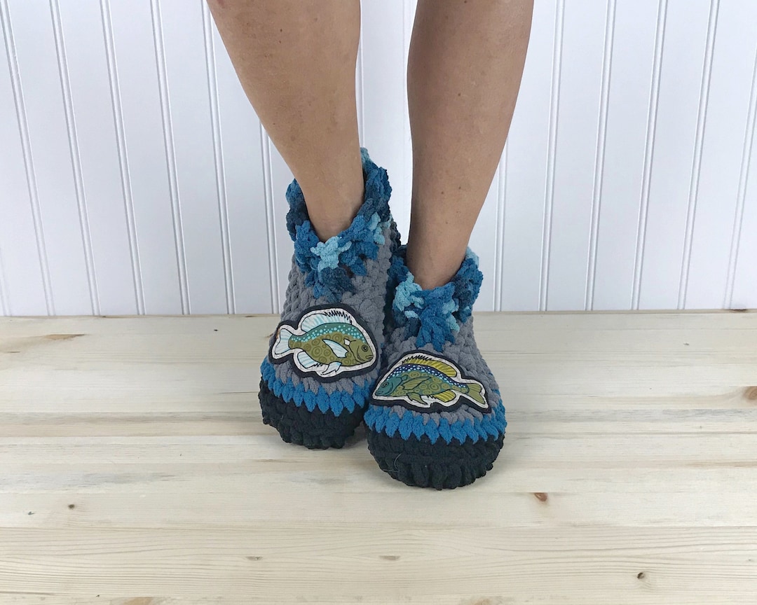 Cozy Fish Slippers - Snuggly Chenille Slipper Socks - Hygge House ...