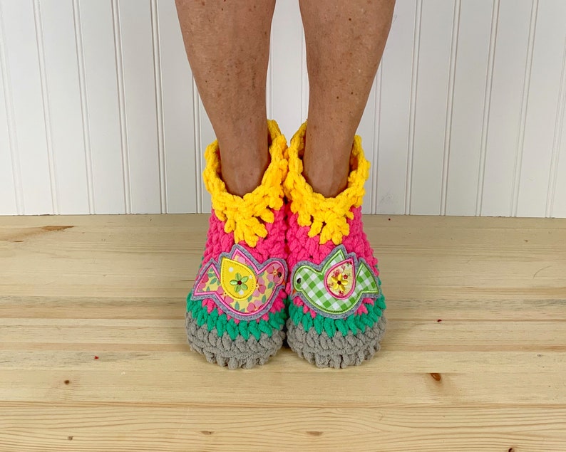 Cute BIRD Slippers Bird Lover Gift Cozy Chenille Slipper | Etsy