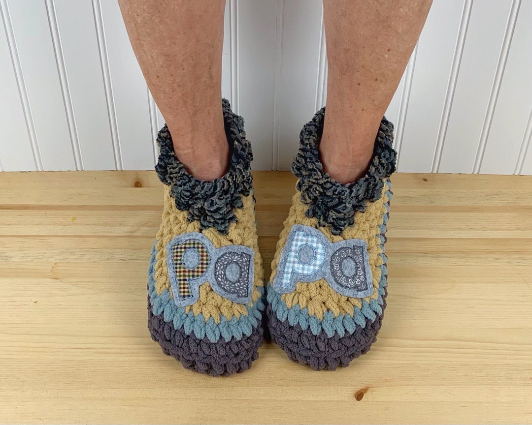 Cozy PAPA Slippers - Father's Day Gift - Fuzzy Slippers for Dad - Comfy ...