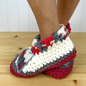 Winter MOUNTAIN & TREE Slippers - Cozy Chenille Slipper Socks - Snow ...
