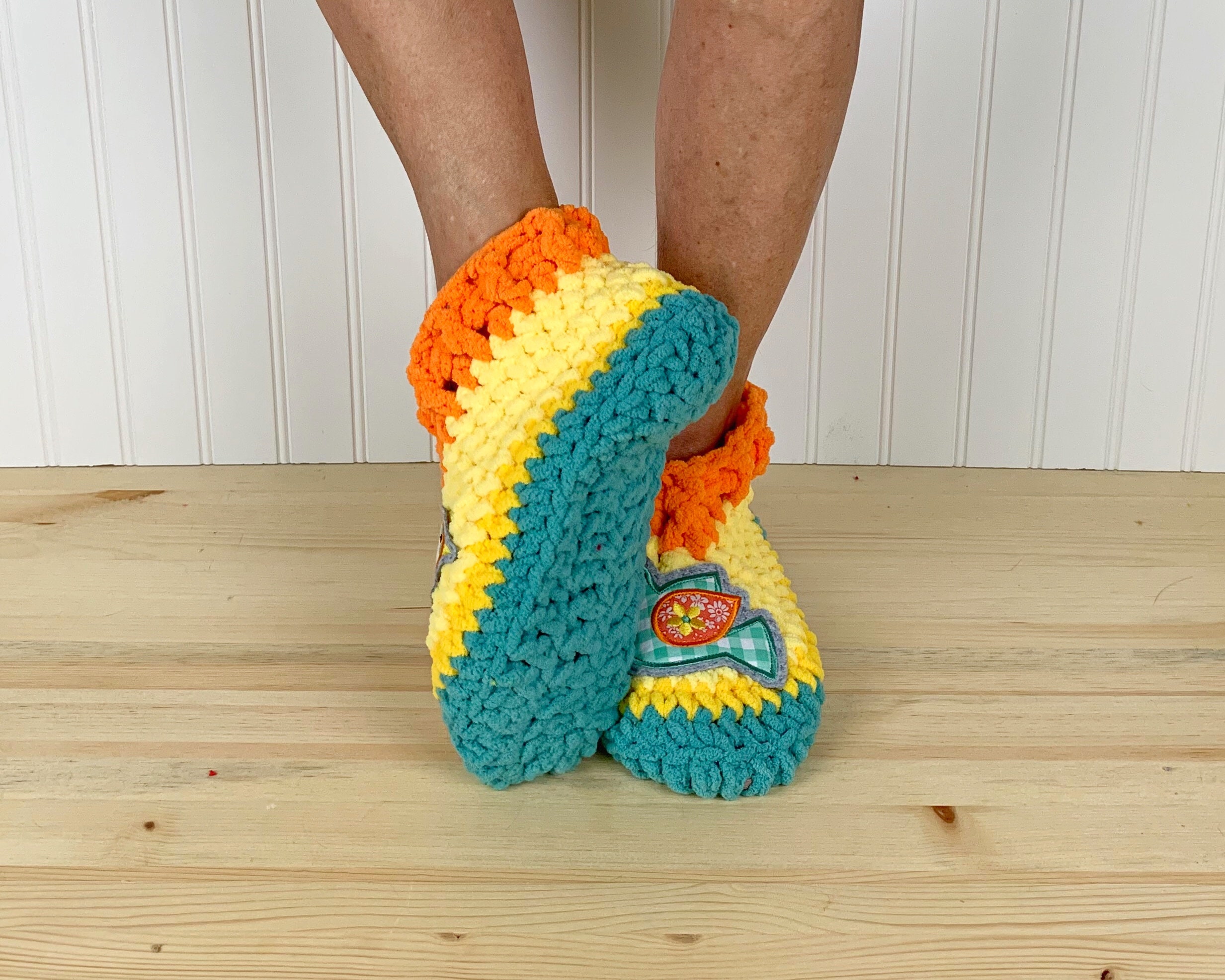 Cozy BIRD Slippers Bird Lover Gift Yellow Chenille Slipper | Etsy