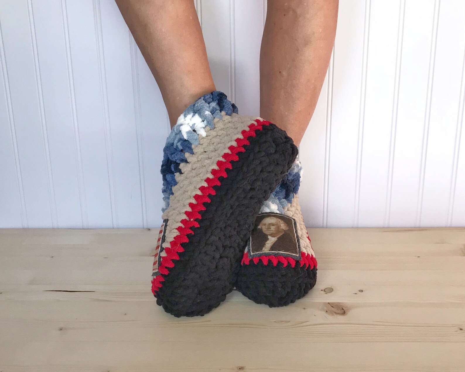 George Washington Slippers Cozy Chenille Slipper Socks - Etsy
