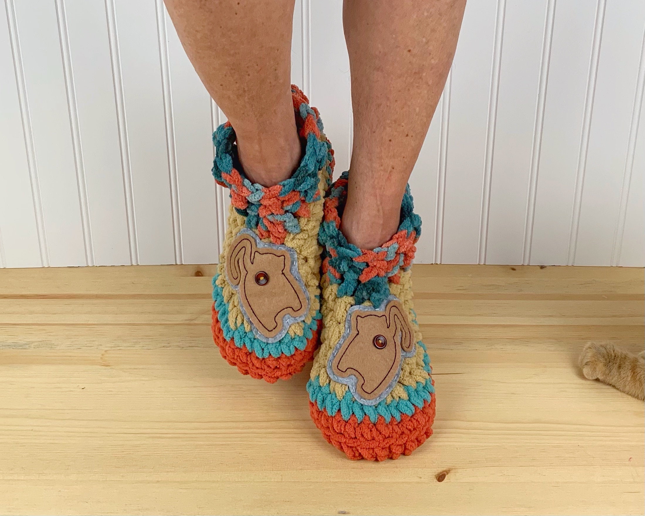 Ginger CAT BUTT Slippers - Cozy Chenille Slipper Socks - the Cat's Ass ...