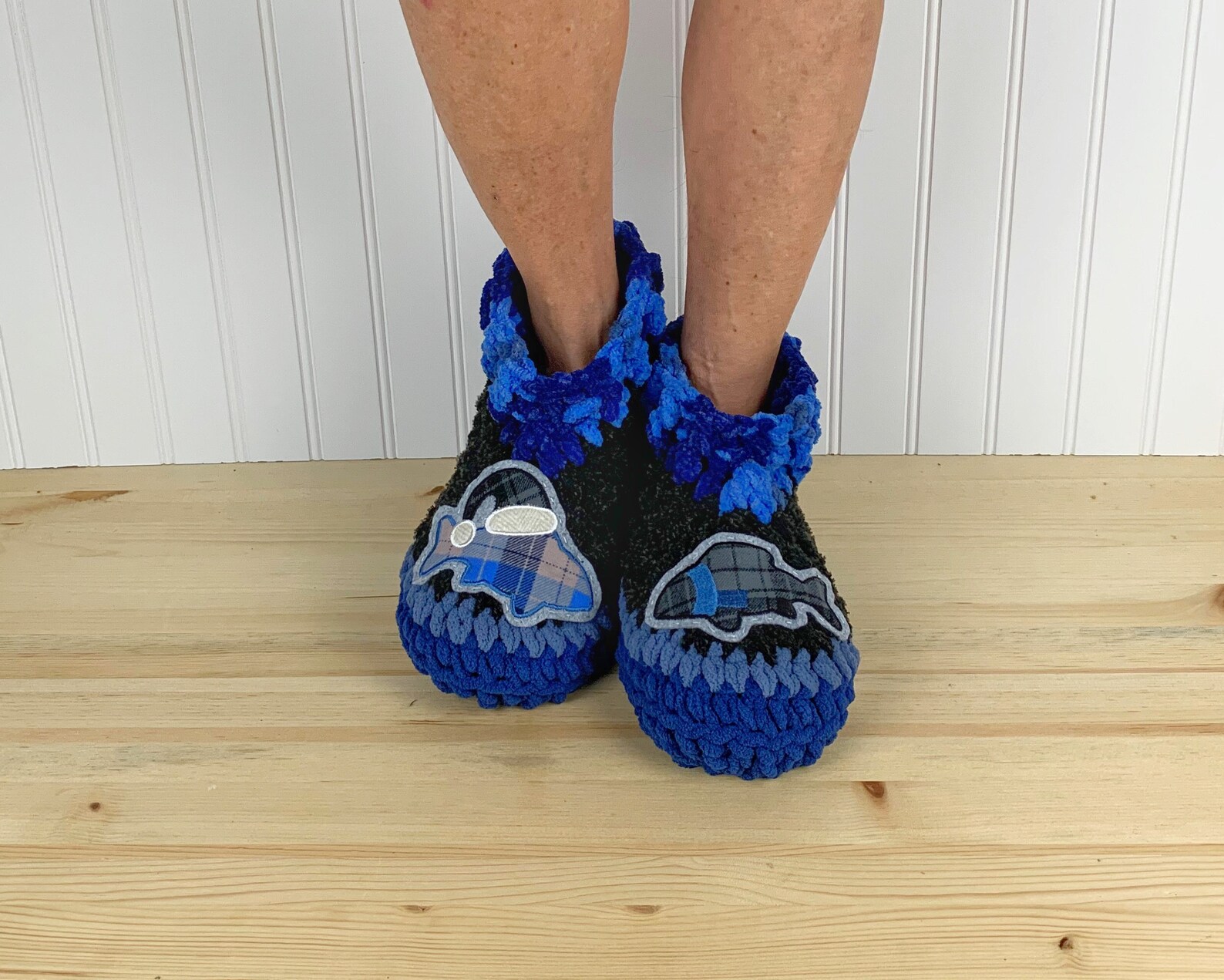 SNUGGLY FISH Slippers Comfy Chenille Slipper Socks Fishing | Etsy