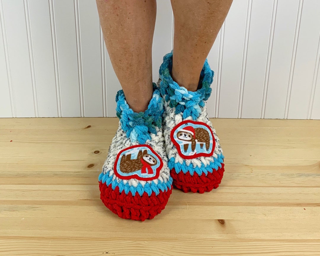 Winter SLOTH Slippers - Cozy Chenille Slipper Socks - Hygge House ...
