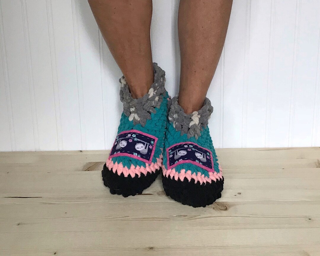 Sloth Slippers Cozy Chenille Slipper Socks Hygge House Slippers Get ...