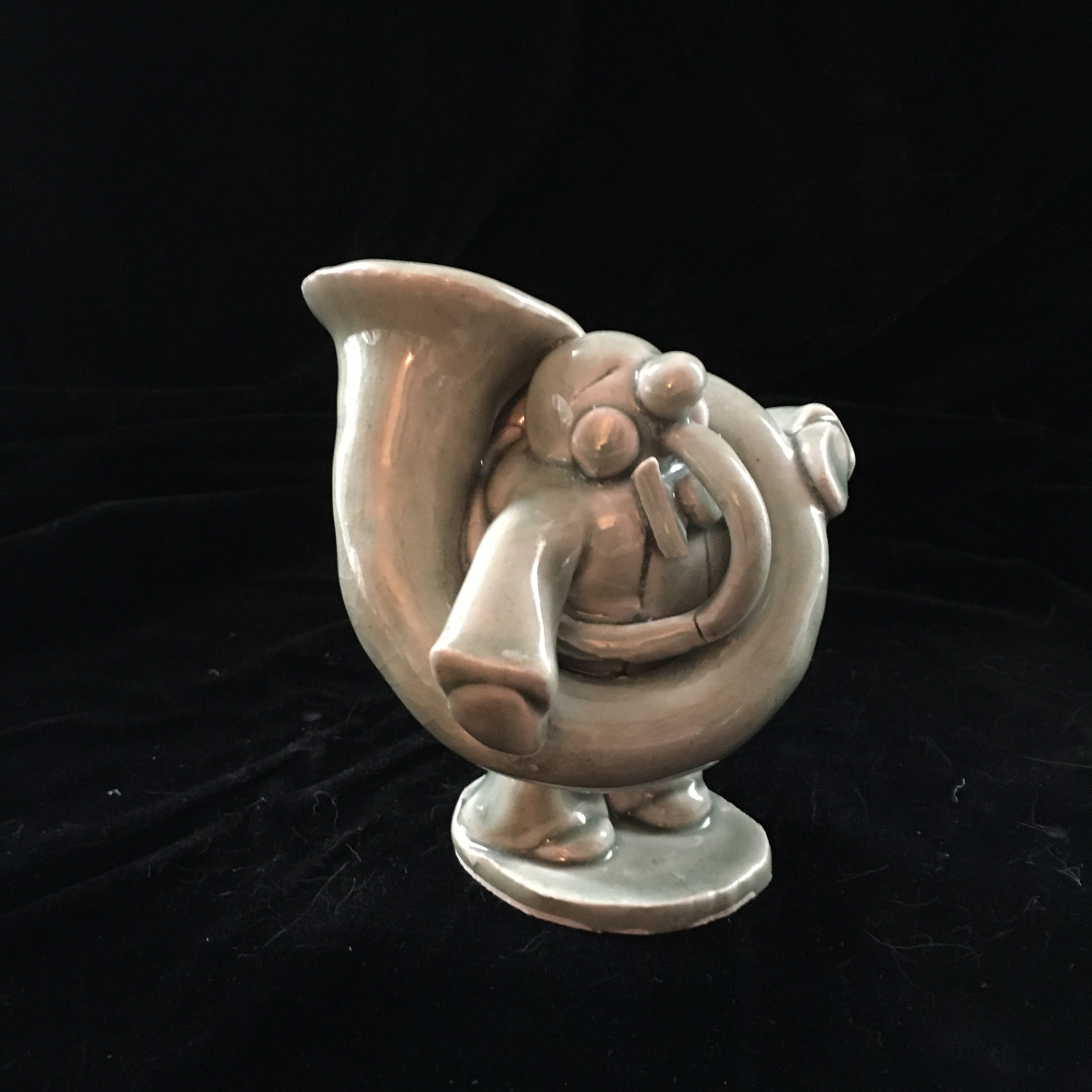 Tuba Player/ Rare and Whimsical/ Figurine/ by Joe Derr/ Self-taught ...