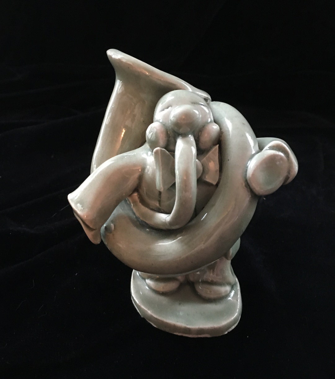 Tuba Player/ Rare and Whimsical/ Figurine/ by Joe Derr/ Self-taught ...
