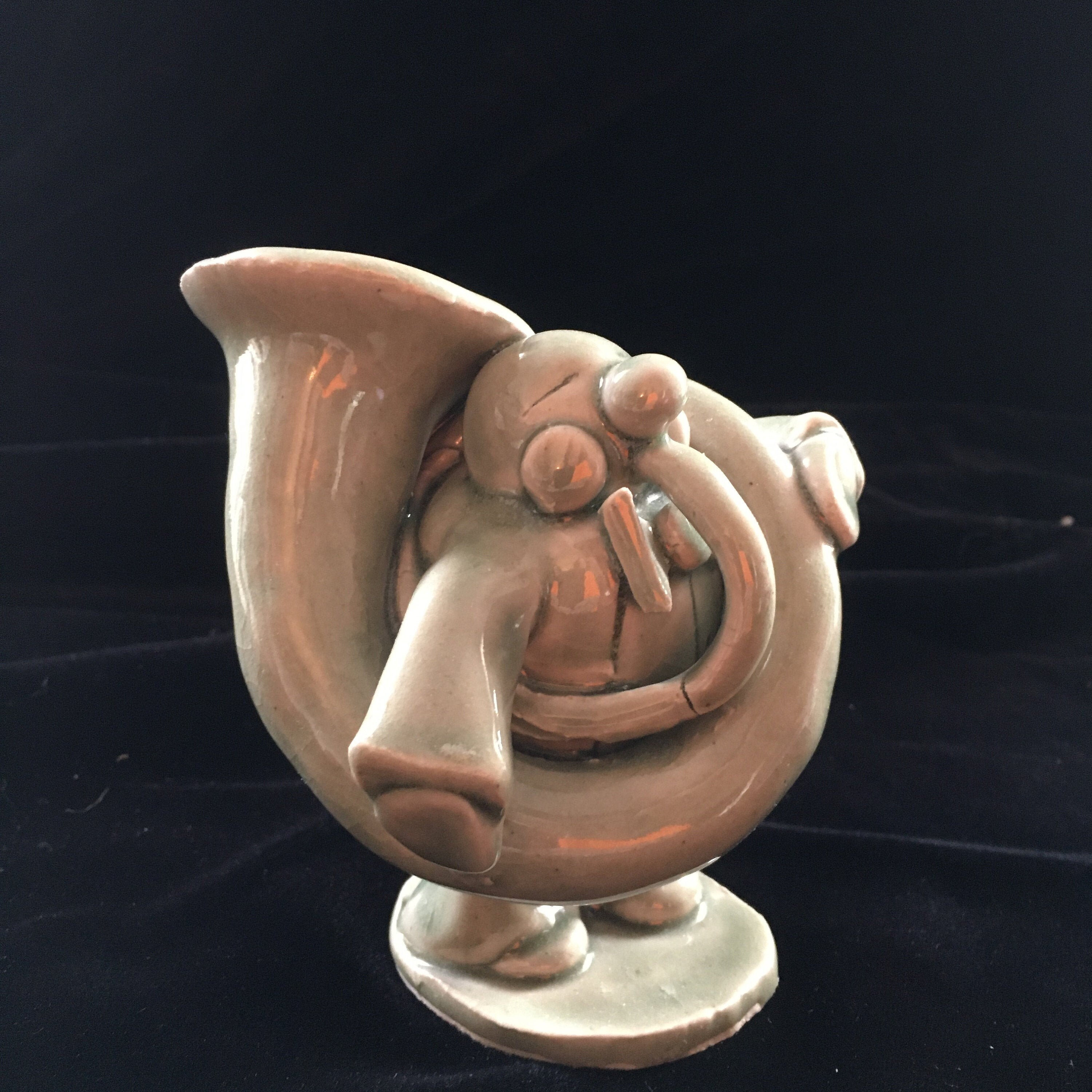 Tuba Player/ Rare and Whimsical/ Figurine/ by Joe Derr/ Self-taught ...